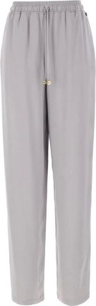 Elisabetta Franchi Femme, Pantalons, Gris, Taille: 46 FR Straight Pantalons