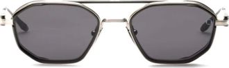 Akoni lunettes de soleil Eris-Two &agrave; monture g&eacute;om&eacute;trique - Argent