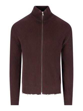 Maison Margiela Pull Col Roul&eacute; - Marron