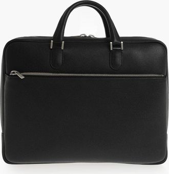 Valextra Saffiano Leather Laptop Bag With Double Handles Valextra