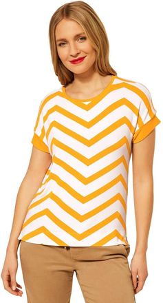 Street One Damen 317580 T-Shirt, Sunset Yellow, 38