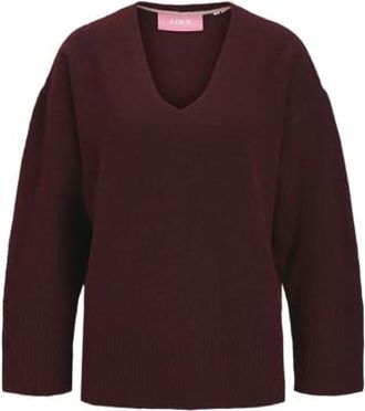 Jack & Jones Jxlucca Diverse V-Neck Knit Sn Tricot &agrave; col en V, Bordeaux, S Femme