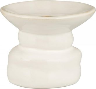 Ib Laursen Kerzenhalter f/Stabkerze breite Kante Blanche - H: 8,2 &Oslash;: 10,2