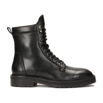 Kazar Schwarze Lederstiefel im Milit&auml;rstil - - Shoes - Herren - Schwarzk - 44 EU