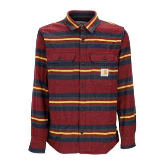 Carhartt Work in Progress Flanellhemdjacke mit Streifen - - Shirts - Herren - Mehrfarbig - XL