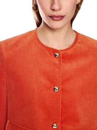 Marc Cain Cordjacke Equestrian Grace Premium Damenmode kurz, mit Schmuckkn&ouml;pfen