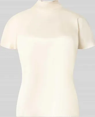 Stefanel T-Shirt aus Viskose-Mix mit Stehkragen