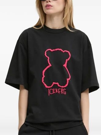 Iceberg t-shirt imprim&eacute; &agrave; manches courtes - Noir