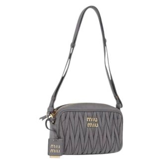 Miu Miu Sac bandouli&egrave;re doccasion - Femme - Pre-owned - Gris - Taille: ONE Size