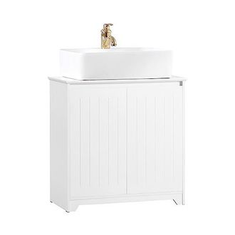SoBuy Meuble de salle de bain sous évier avec 2 portes, 60 x 30 x 60 cm (l x P x H)