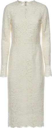 Dolce & Gabbana Femme, Robes, Blanc, Taille: 38 FR Robe en dentelle Cordonetto