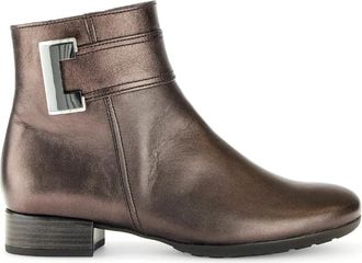 Gabor Bronze Glattleder Stiefeletten - - Shoes - Damen - Braun - 37 EU