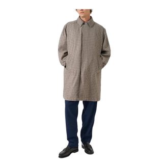 Universal Works Manteau Lester Stan &agrave; motif pied-de-poule - Homme - Manteaux - Beige - Taille: M
