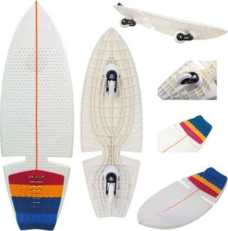 F2 Surf Waveboard Carving Board Street Surfer Skateboard Weiss/Bunt 2025