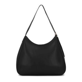 Kazar Elegante schwarze Lederhandtasche mit trapezf&ouml;rmiger Form - - Bags - Damen - Schwarzk - ONE SIZE