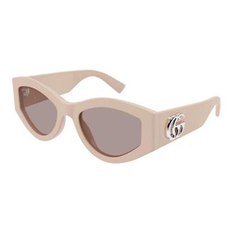 Gucci Oval Frame Sonnenbrille - - Accessories - Damen - Rosa - 53 MM