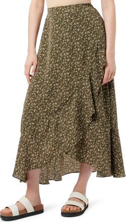 Dreimaster Vintage Womens Midirock Skirt, Olivgr&uuml;n, Mehrfarbig, X-Small