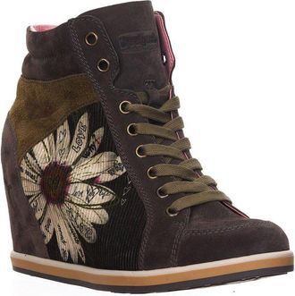 Desigual Cuna Margarit Damen ausgeglichenen, Boots, Braun - Braun - Marron (4086 Kaki Oscuro) - Größe: 37