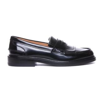 Tod's Schwarze Lederslipper Elegante Slip-On Schuhe - - Shoes - Damen - Schwarzk - 39 EU