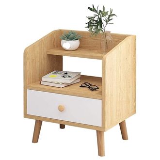 Generic Nachttisch Mit 1 Schublade for Schlafzimmer Oder Sofa - Kompakter Beistelltisch 37x30x48cm(B)