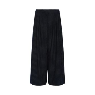 Max Mara Wide Pantalons - Femme - Pantalons - Bleu - Taille: 38 FR