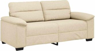 vidaXL 2-Sitzer-Sofa Creme 140 cm Stoff vidaXL