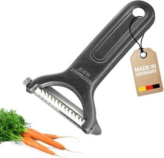 Westmark Coupe-julienne Quick-Spezial Black Edition - &Eacute;plucheur de l&eacute;gumes pour fines lani&egrave;res, carottes, concombres et courgettes - Anthracite
