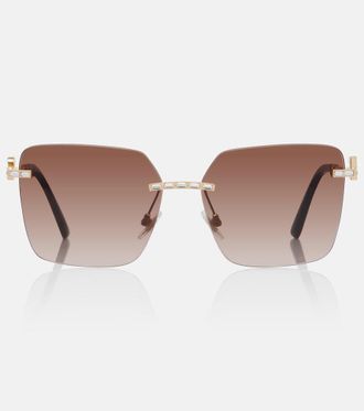 Dolce & Gabbana Lunettes de soleil carr&eacute;es DG &agrave; cristaux