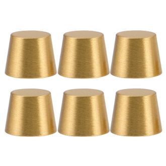 NUOBESTY 6 St&uuml;ck Messing F&uuml;&szlig;e f&uuml;r Schneidebretter Holztabletts 10mm rutschfeste Messing Tablettf&uuml;&szlig;e f&uuml;r K&uuml;chenschr&auml;nke und M&ouml;bel Universelle Bastelf&uuml;&szlig;e