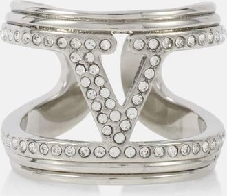 Valentino Ring VLogo mit Kristallen