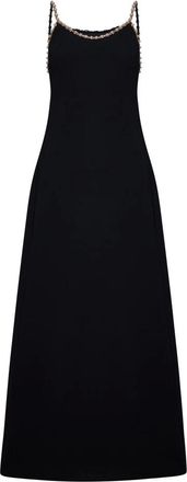 Silvian Heach Femme, Robes, Noir, Taille: 40 FR Long Dress with Jewel Straps