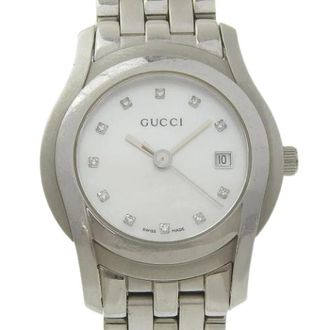 Gucci Montre analogique &agrave; quartz en acier inoxydable doccasion - Femme - Pre-owned - Gris - Taille: ONE Size
