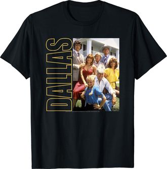 Dallas Paris Dallas Ewing Family Photo T-Shirt - Unisex Erwachsene & Kinder - Schwarz - Kurzarm - T-Shirt - Family - Klassisch - Cotton 50%, Polyester 50%