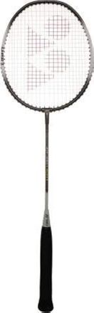 Yonex Yonex ZR 100 Badmintonschläger aus Aluminium, mit vollständiger Abdeckung, hergestellt in Indien, dunkles Anthrazit, 1 Stück