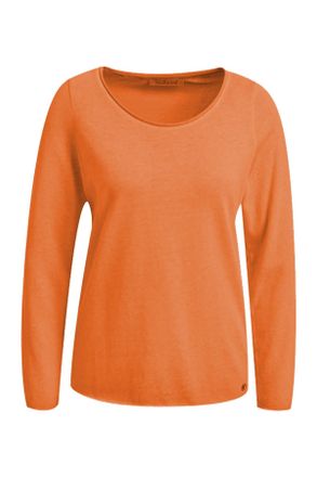 Smith & Soul Langarmshirt SMITH & SOUL, Damen, Gr. XXL, hot orange, Strick, Obermaterial: 50% Baumwolle, 50% Polyester, unifarben, regular fit normal, Rundhals, ei