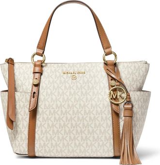 Michael Kors Femme, Sacs, Beige, Taille: ONE Size Sullivan Small Logo Top-Zip Tote Bag