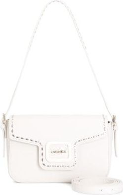 Caf&egrave;noir Rabat En Saffiano Avec Accessoire En &Eacute;mail Et Motif De Fil M&eacute;tallique, Pour Femme, Couleur Blanc, Taille Taille Unique