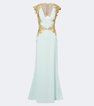 Costarellos Robe longue &agrave; broderies