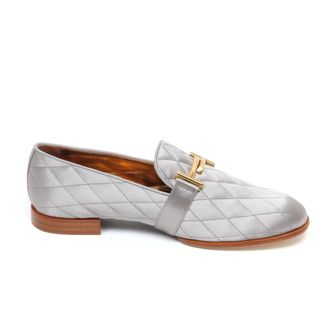 Tod's Satin Grauer Loafer Schuh - - Shoes - Damen - Grau - 38 EU