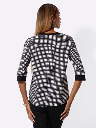 Cr&eacute;ation L Klassische Bluse Druck-Bluse 3/4-Arm
