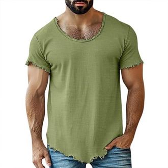 Generic Chemise en coton et lin pour homme - Chemisier dentra&icirc;nement en coton et station d&eacute;t&eacute; pour homme - D&eacute;bardeur sans manches en coton respirant et confor