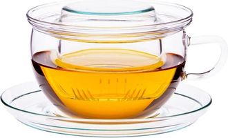 Trendglas Jena TEA TIME Teetasse mit Glasfilter, 0.4 L