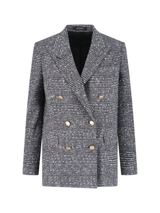 Tagliatore Double-Breasted Tweed Blazer