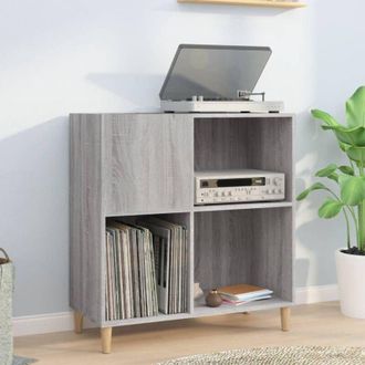 vidaXL Armoire &agrave; disques sonoma gris 84,5x38x89 cm bois ding&eacute;nierie