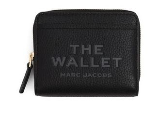 Marc Jacobs The Leather Mini Compact Wallet, Femme, Noir, One Size