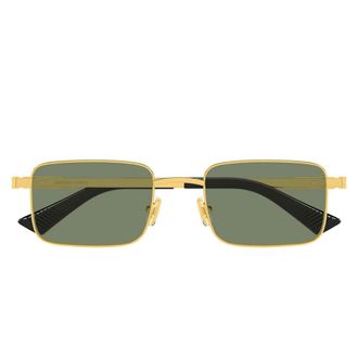 Bottega Veneta Rechteckige Sonnenbrille - - Accessories - Herren - Gelb - 53 MM