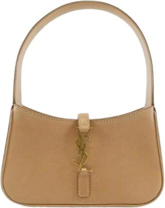 Saint Laurent Pre-owned Sac bandouli&egrave;re LE 5 A 7 Mini en cuir - Femme - Pre-owned - Beige - Taille: ONE Size