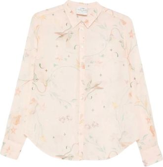 Forte_Forte Femme, Blouses et Chemises, Multicolore, Taille: 38 FR Camicia regular in voile di cotone e seta stampa Deliverance
