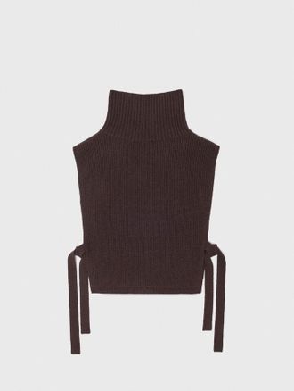 Maje Kragen Aus Wolle Und Kaschmir - Dunkelbraun - Maje