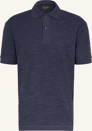 Marc O'Polo Marc Opolo Strick-Poloshirt Relaxed Fit blau